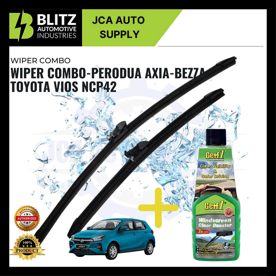 WIPER COMBO-Perodua Axia-Bezza-Toyota Vios NCP42 - Blitzcarbon.com
