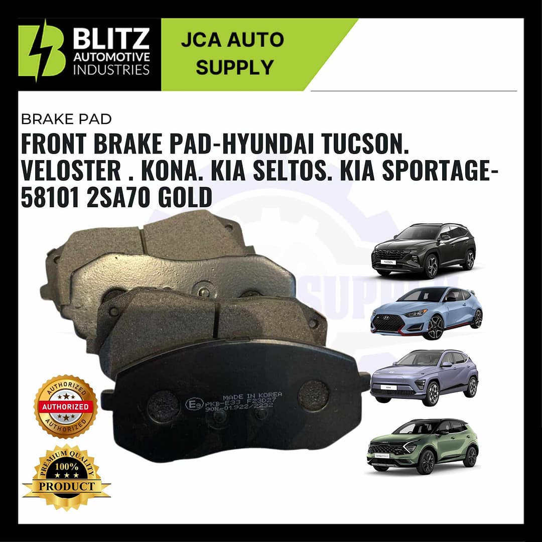 FRONT BRAKE PAD-HYUNDAI TUCSON. VELOSTER . KONA. KIA SELTOS. KIA ...