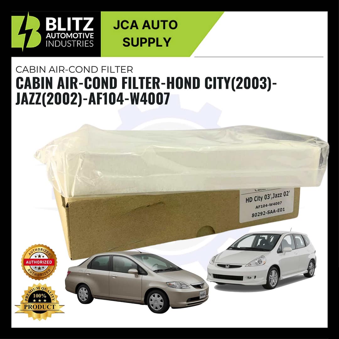 Cabin Air-Cond Filter-Honda City(2003)-Jazz(2002)-AF104-W4007 ...