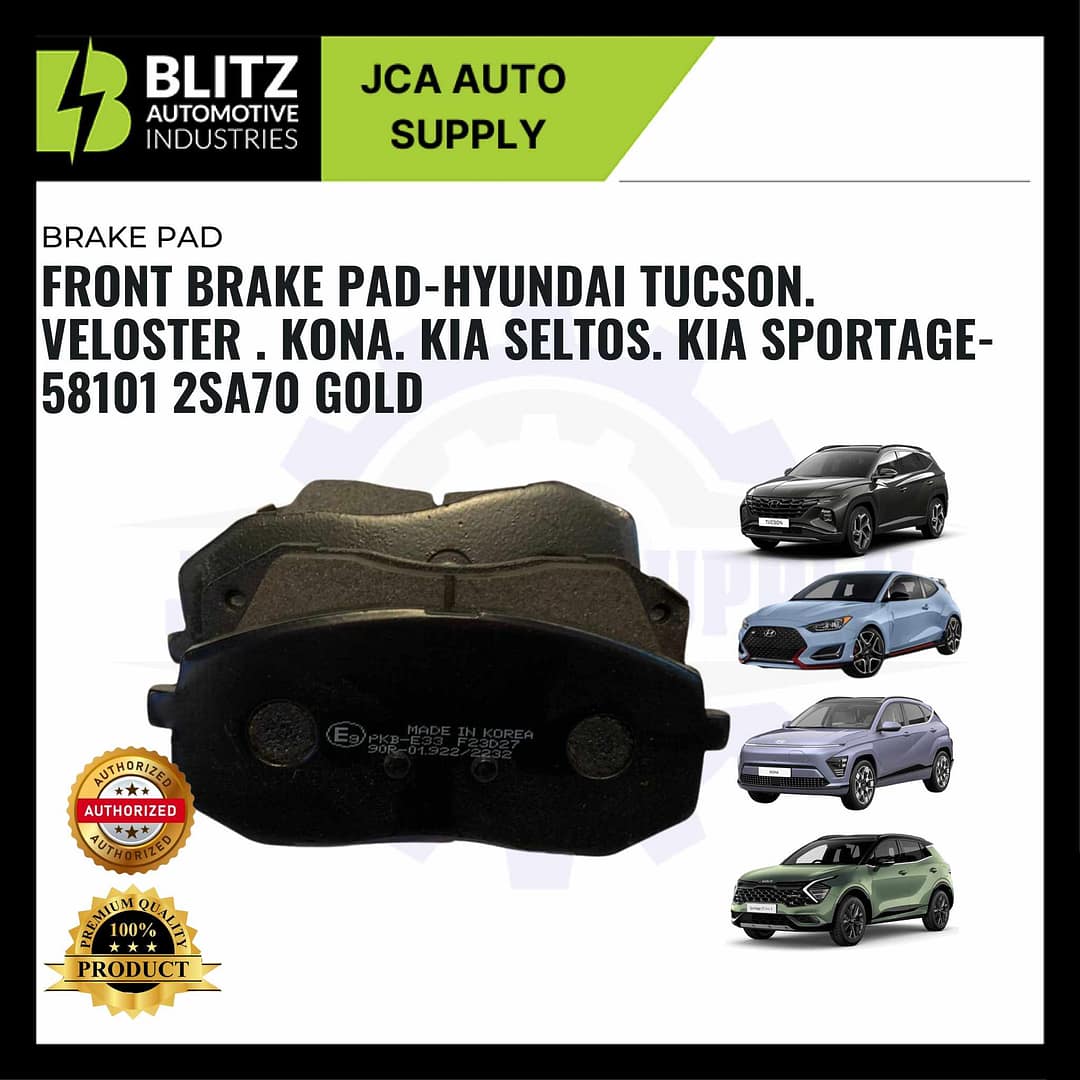 FRONT BRAKE PAD-HYUNDAI TUCSON. VELOSTER . KONA. KIA SELTOS. KIA ...