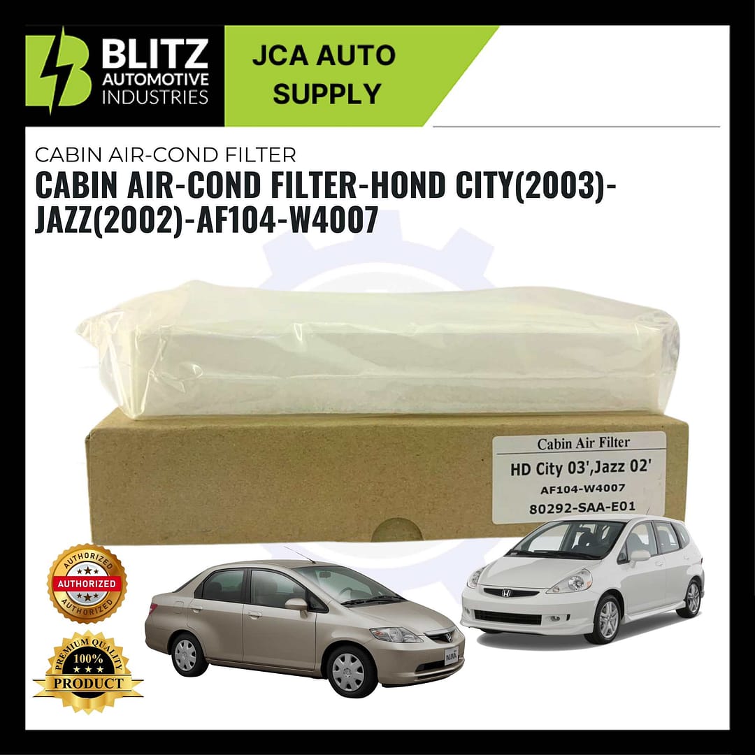 Cabin Air-Cond Filter-Honda City(2003)-Jazz(2002)-AF104-W4007 ...