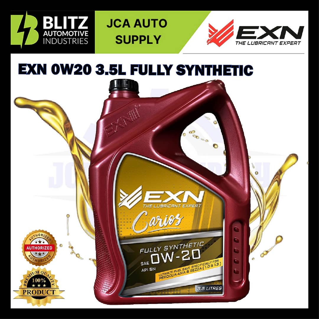 EXN Engine Oil 0W20 3.5L Fully Synthetic - Blitzcarbon.com