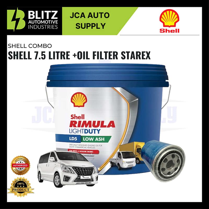 Shell Combo-Shell 7.5 Litre +Oil Filter Starex - Blitzcarbon.com