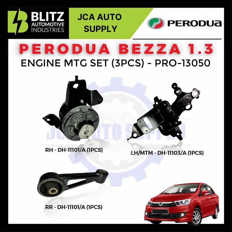 BEZZA 1.3 ENGINE MOUNTING SET (3PCS) - Blitzcarbon.com