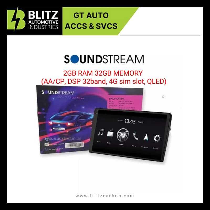 SOUNDSTREAM ANZUO ULTRA 2+32GB Android Player (4G , QLED, 4-cores, DSP ...