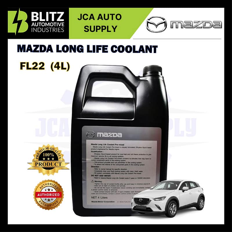 MAZDA Long Life Coolant FL22 ORIGINAL (4 Liters)-Pre-mixed 50% ...