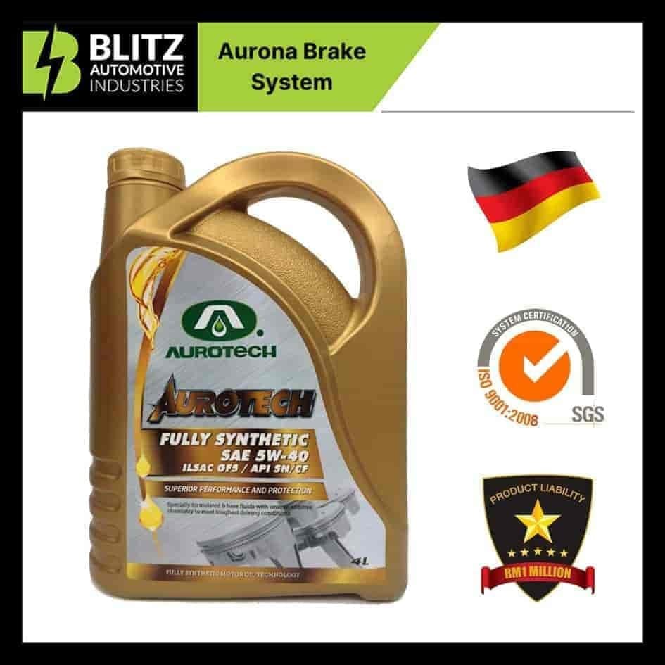 Aurotech Engine Oil 5W-40 Fully Synthetic (4L) - Blitzcarbon.com