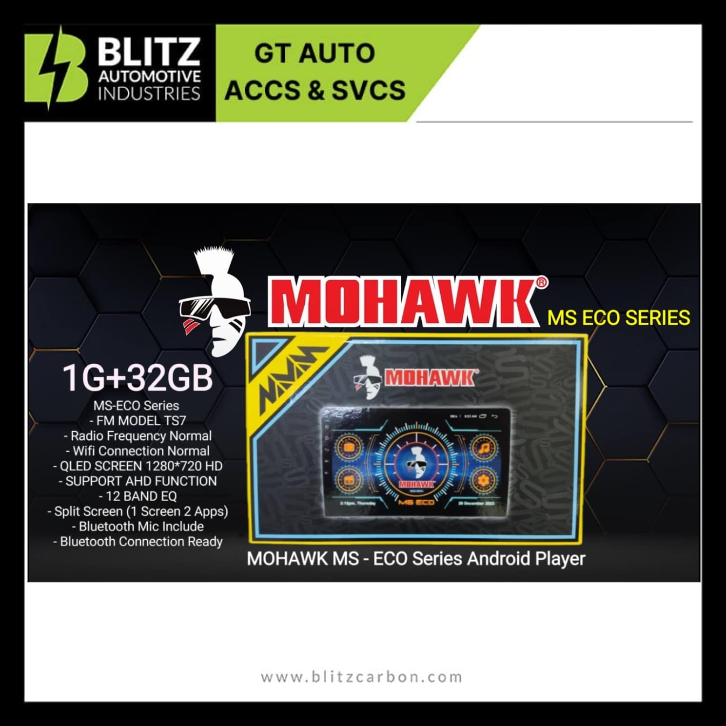 MOHAWK MS-ECO Series Android Player 9inch / 10inch QLED IPS Screen ...
