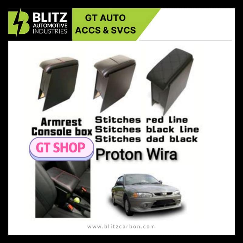 Proton wira armrest console box - Blitzcarbon.com