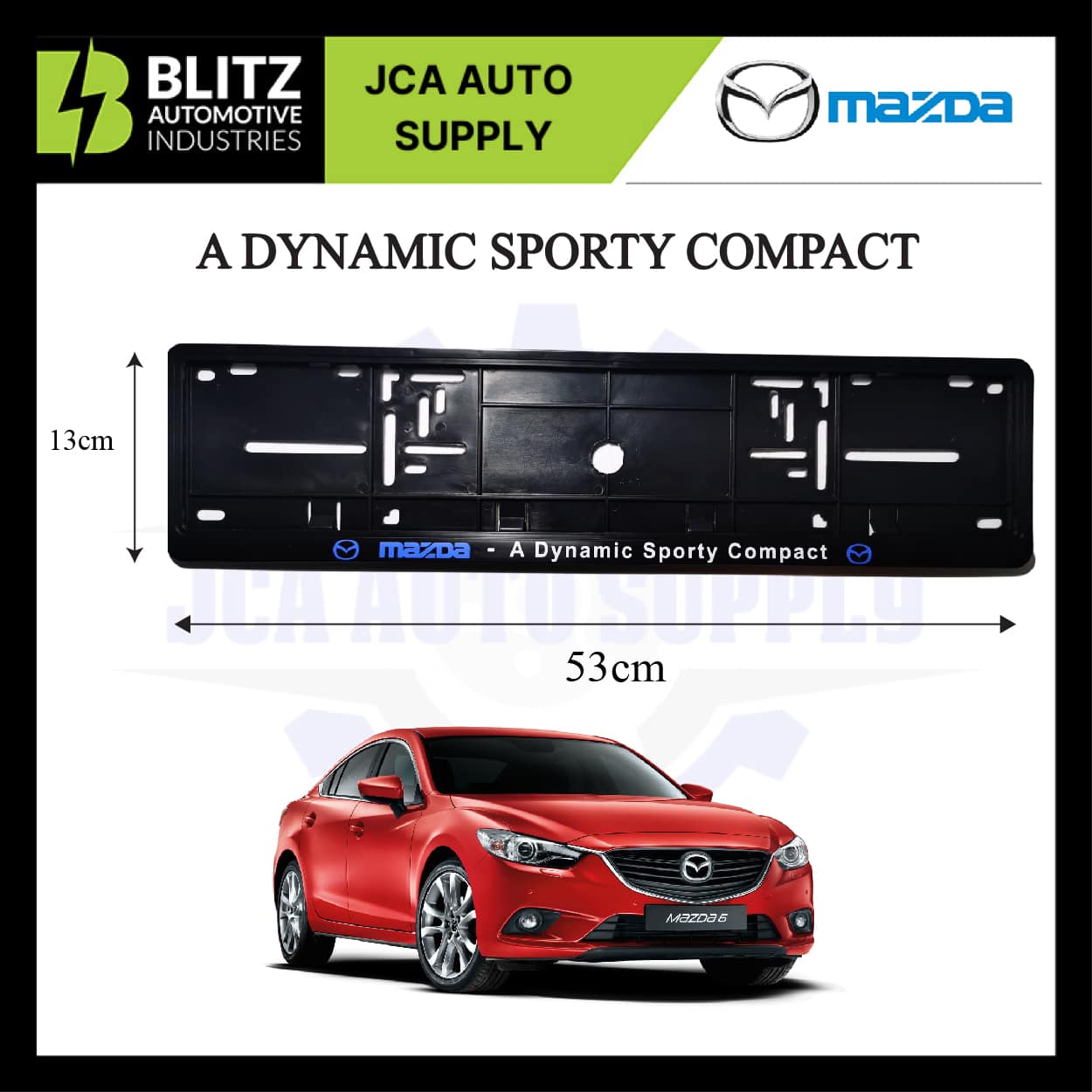 MAZDA CAR NUMBER PLATE FRAME COVER - A DYNAMIC SPORTY COMPACT ...