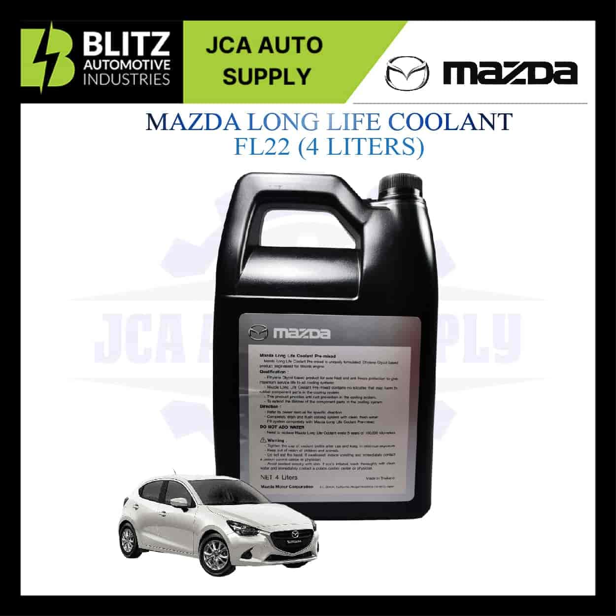 MAZDA Long Life Coolant FL22 ORIGINAL (4 Liters) - Pre-mixed 50% ...
