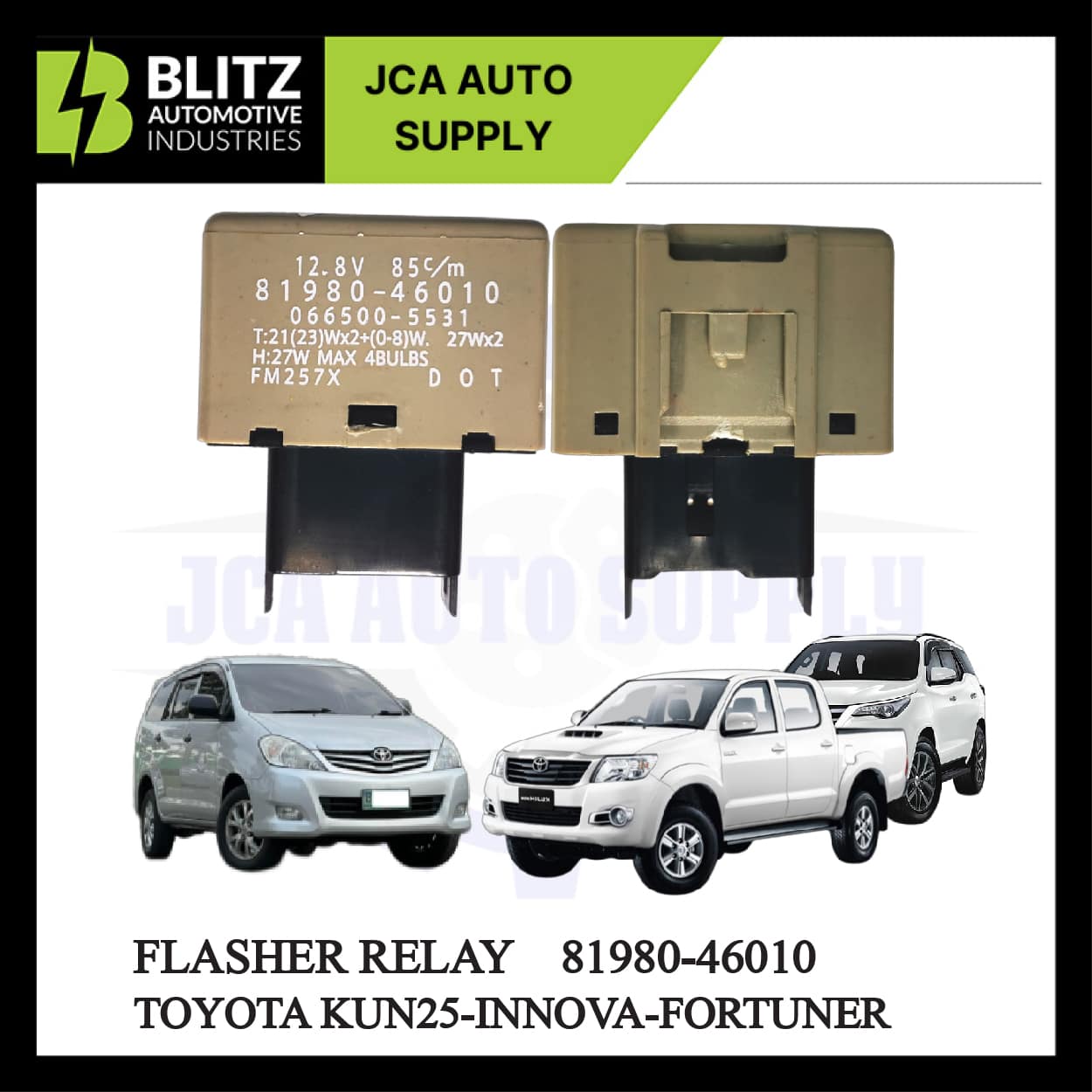 FLASHER RELAY - TOYOTA HILUX KUN25, FORTUNER, INNOVA - DAISHIN - 81980 ...