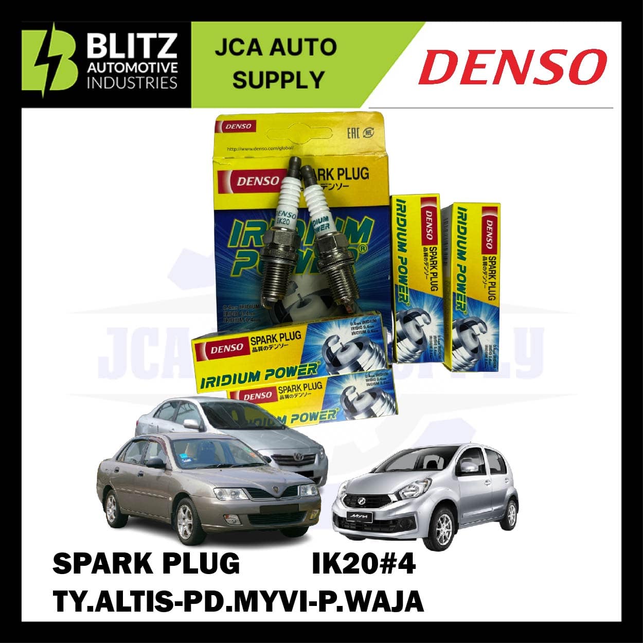 Iridium Spark Plug Set (4PCS) - Toyota Altis, Vios, Perodua Myvi ...