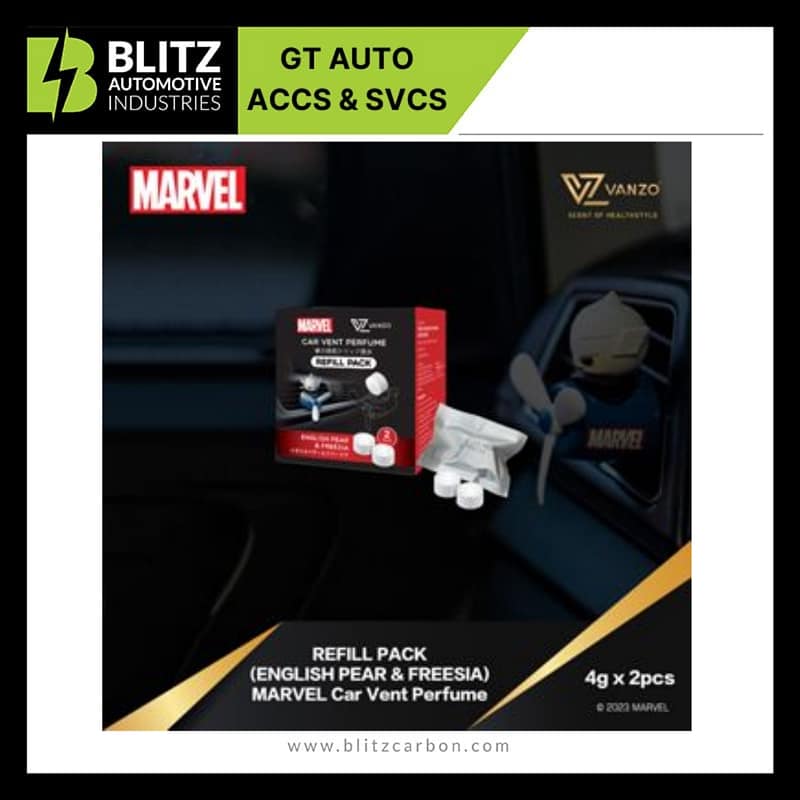 [Refill Pack] VANZO Marvel Series Car Vent Perfume 4g x 2 (English Pear ...